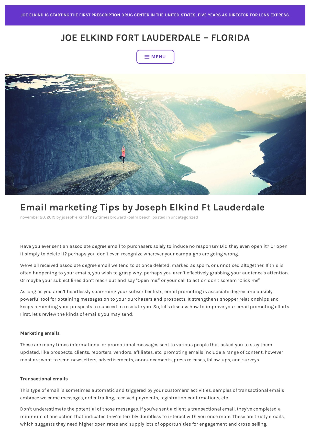 Email marketing Tips by Joseph Elkind Ft Lauderdale - Joe Elkind Fort ...