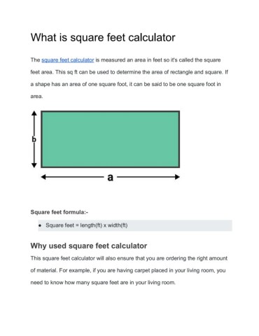 What is square feet calculator - kaif khan - Page 1 - 2 | Flip PDF ...