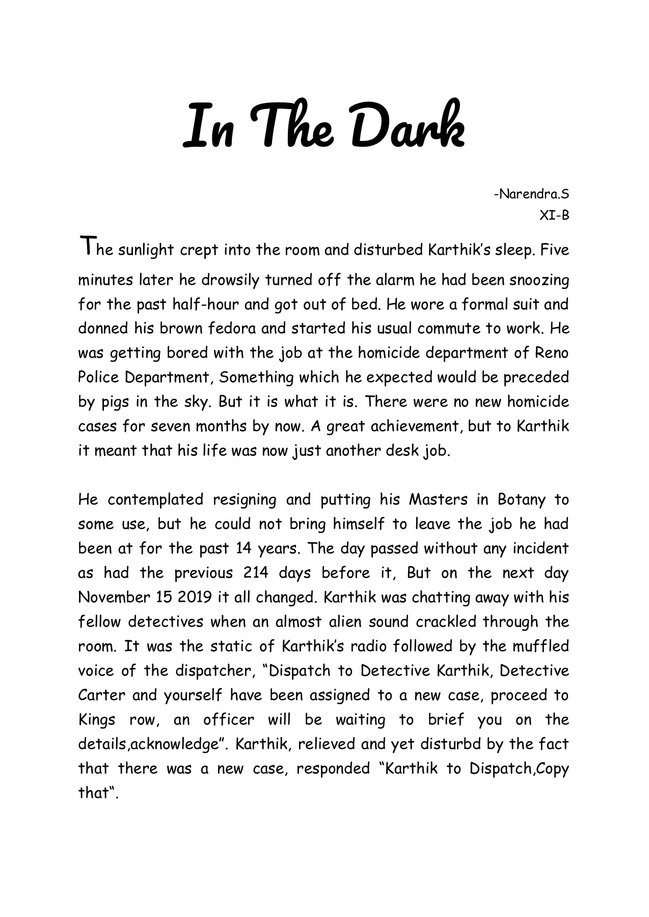 In The Dark - SAM - Page 1 - 2 | Flip PDF Online | PubHTML5