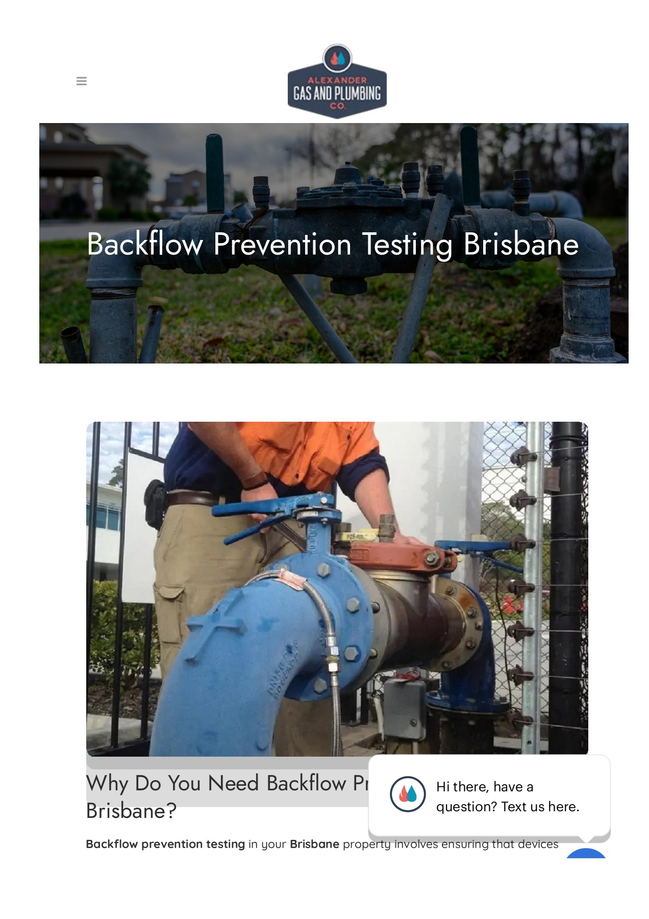 Backflow Prevention Testing Brisbane - Gas Hot Water System Brisbane ...