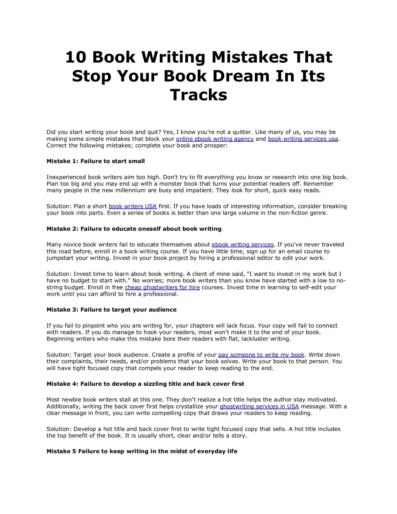 10 Book Writing Mistakes That Stop Your Book Dream In Its Tracks - Isa ...