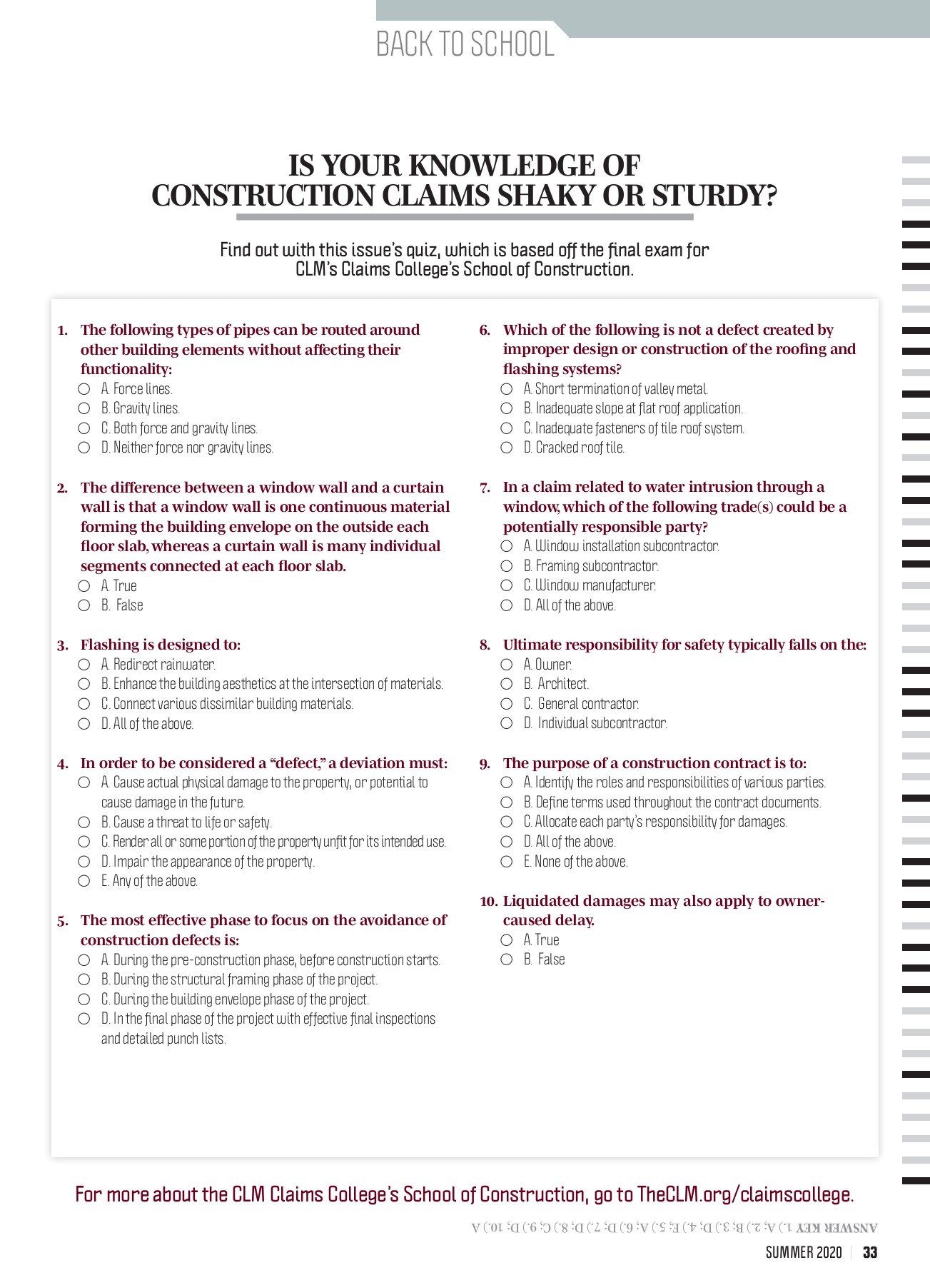 Construction Claims Summer 2020 - CLM - Page 33 | Flip PDF Online ...