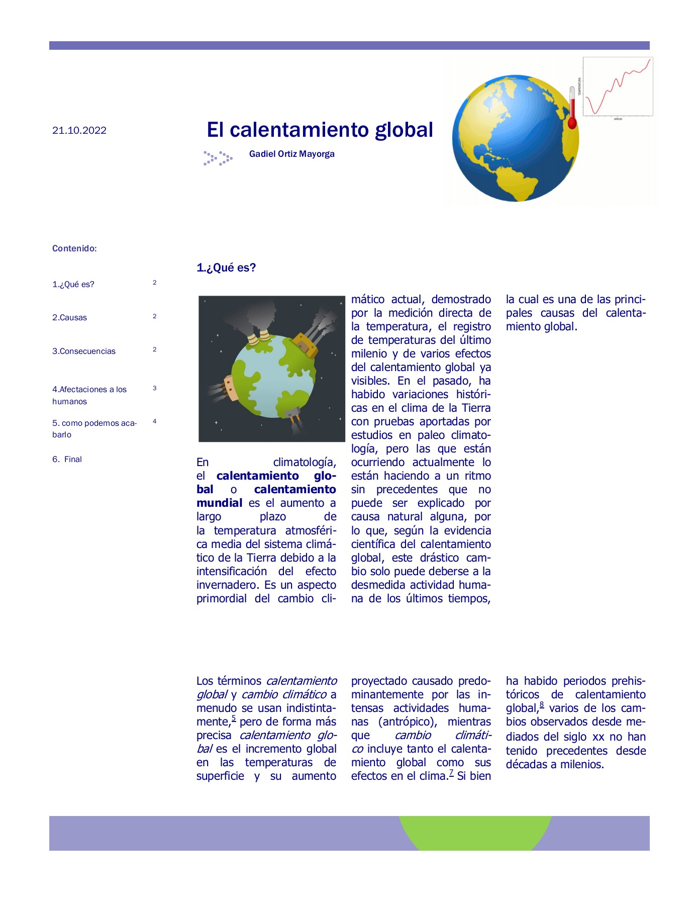 El Calentamiento Global - Gadiortiz91 - Página 1 - 4 | Flip PDF en ...