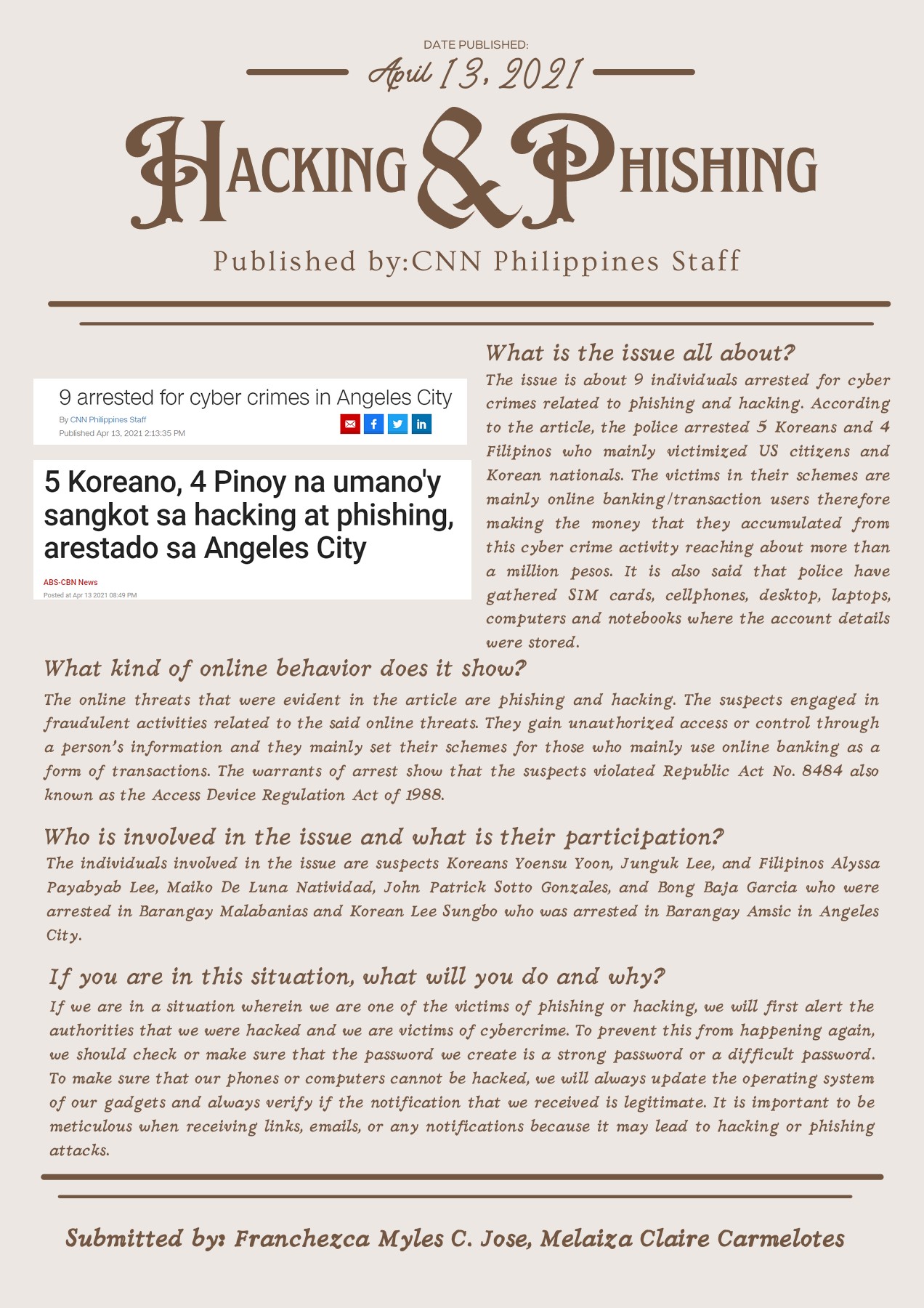 PETA #4_JOSE & CARMELOTES - Franchezca Myles Jose - Page 1 - 1 | Flip ...