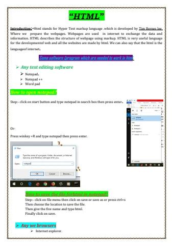 Basic HTML Course Note