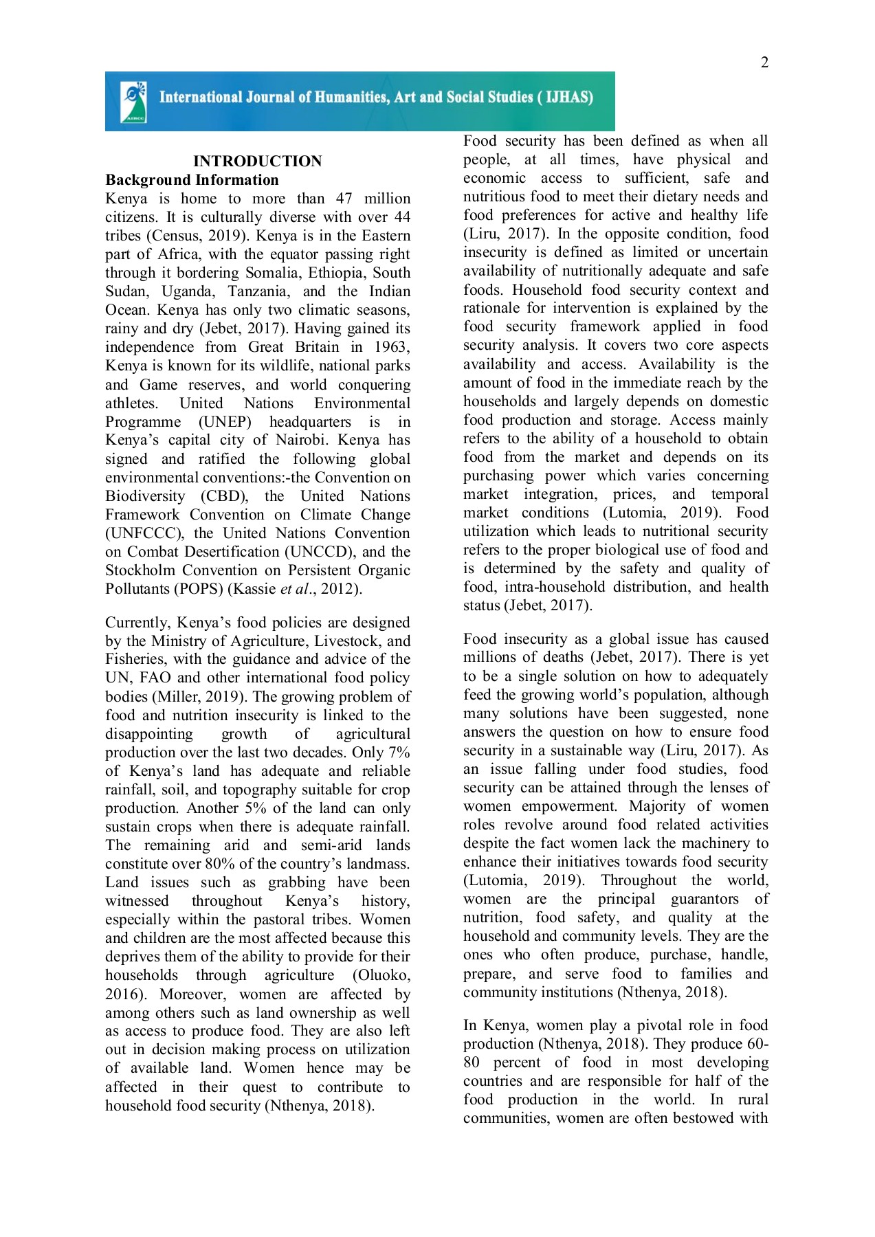 Women and Food Security - IJHASS - Page 2 | Flip PDF Online | PubHTML5