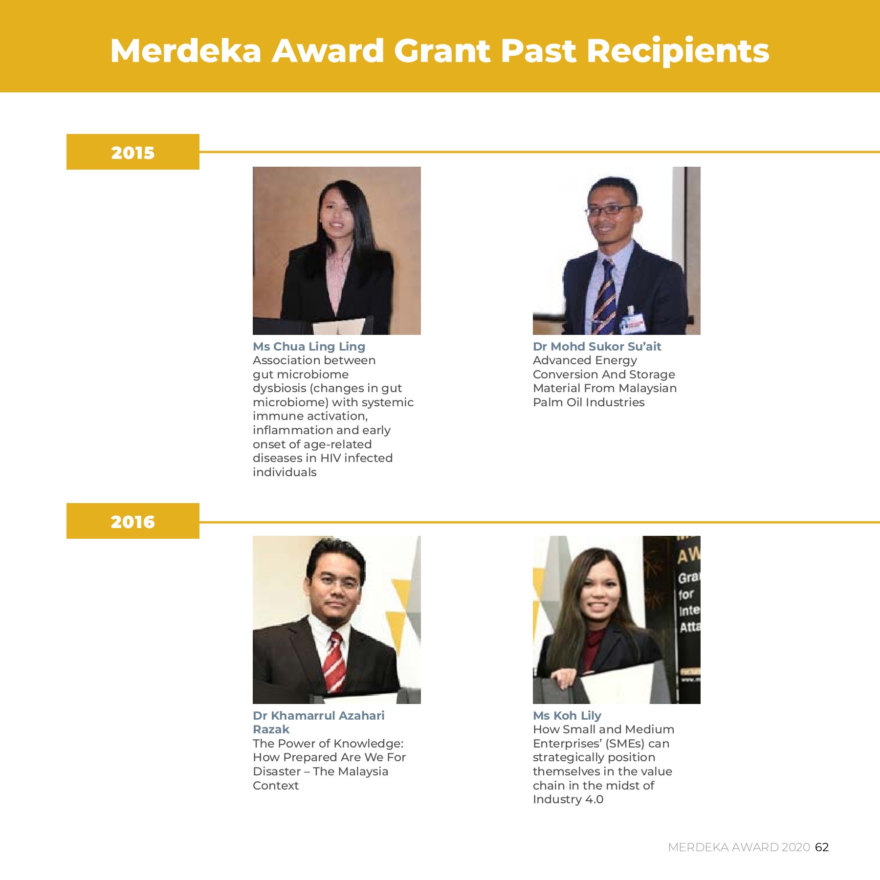 2020 Merdeka Award Commemorative Book - mkhairishah.shaharan - Page 63 ...