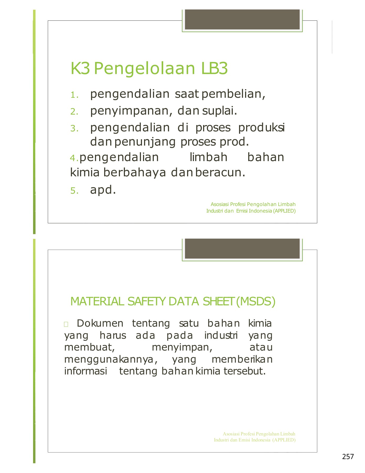 Pelatihan Penanggung Jawab Pengelolaan Limbah LB3 dan Operasional - karyakikc - Halaman 258 ...
