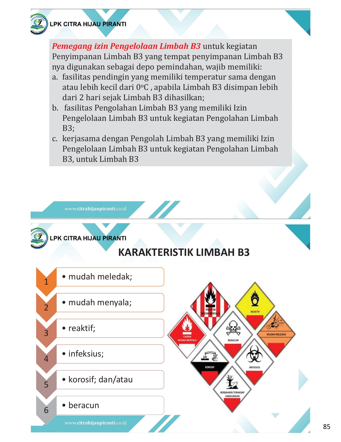 Pelatihan Penanggung Jawab Pengelolaan Limbah LB3 dan Operasional ...