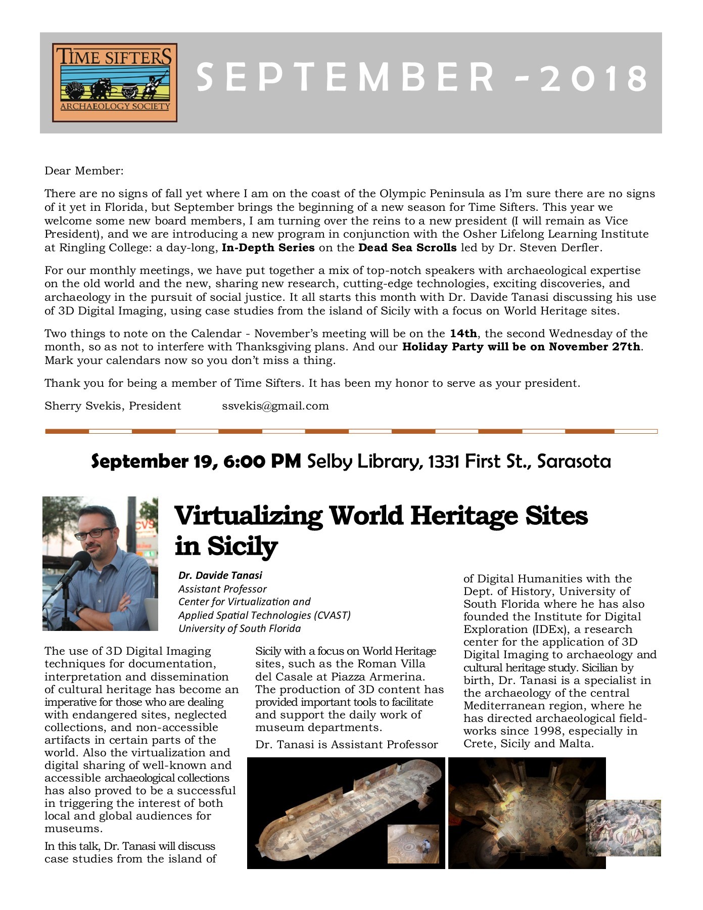 Time Sifters Archaeology Society Newsletter September 2018 - Runjik ...