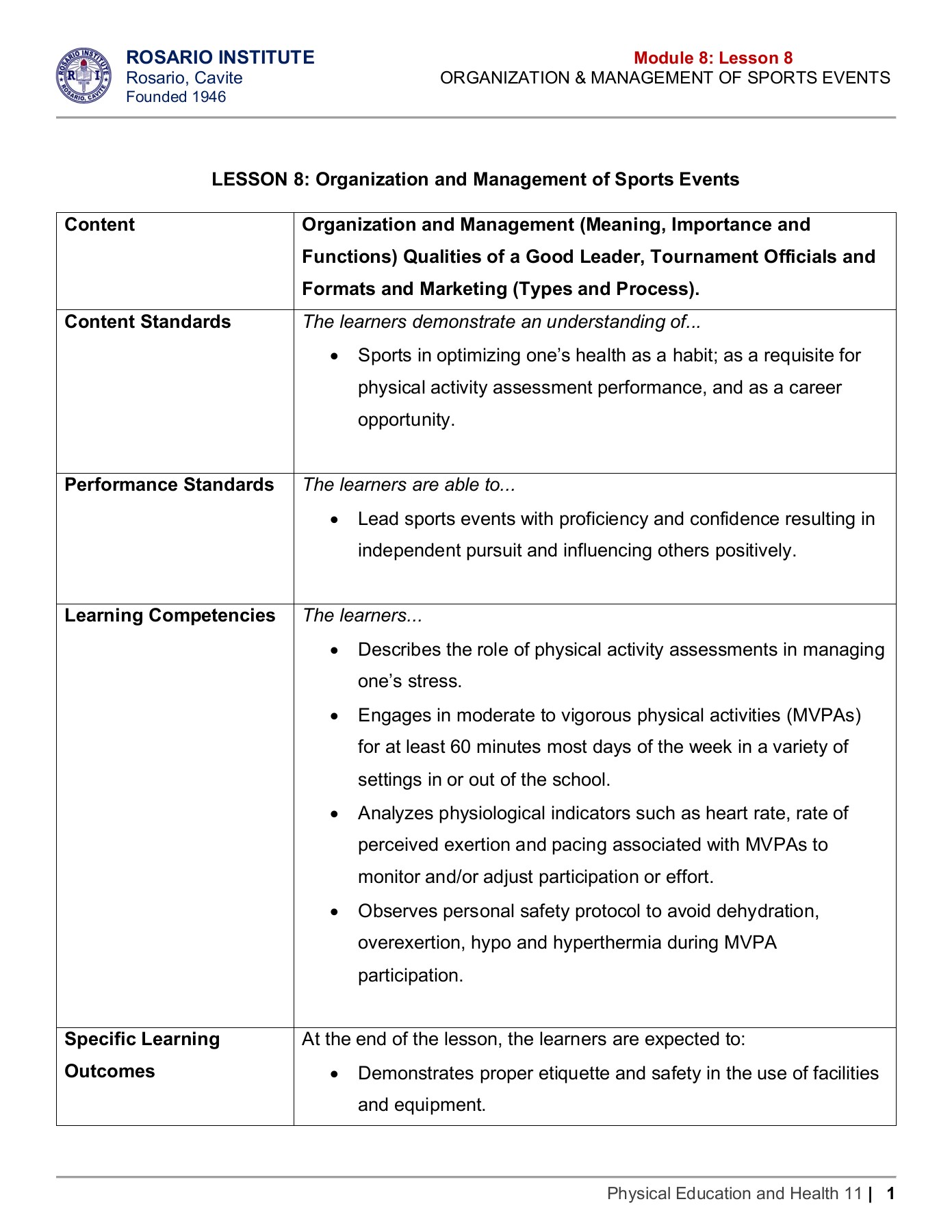 ORGANIZATION+&+MANAGEMENT+OF+SPORTS+EVENTS - rowelenecarolino - Page 1 ...
