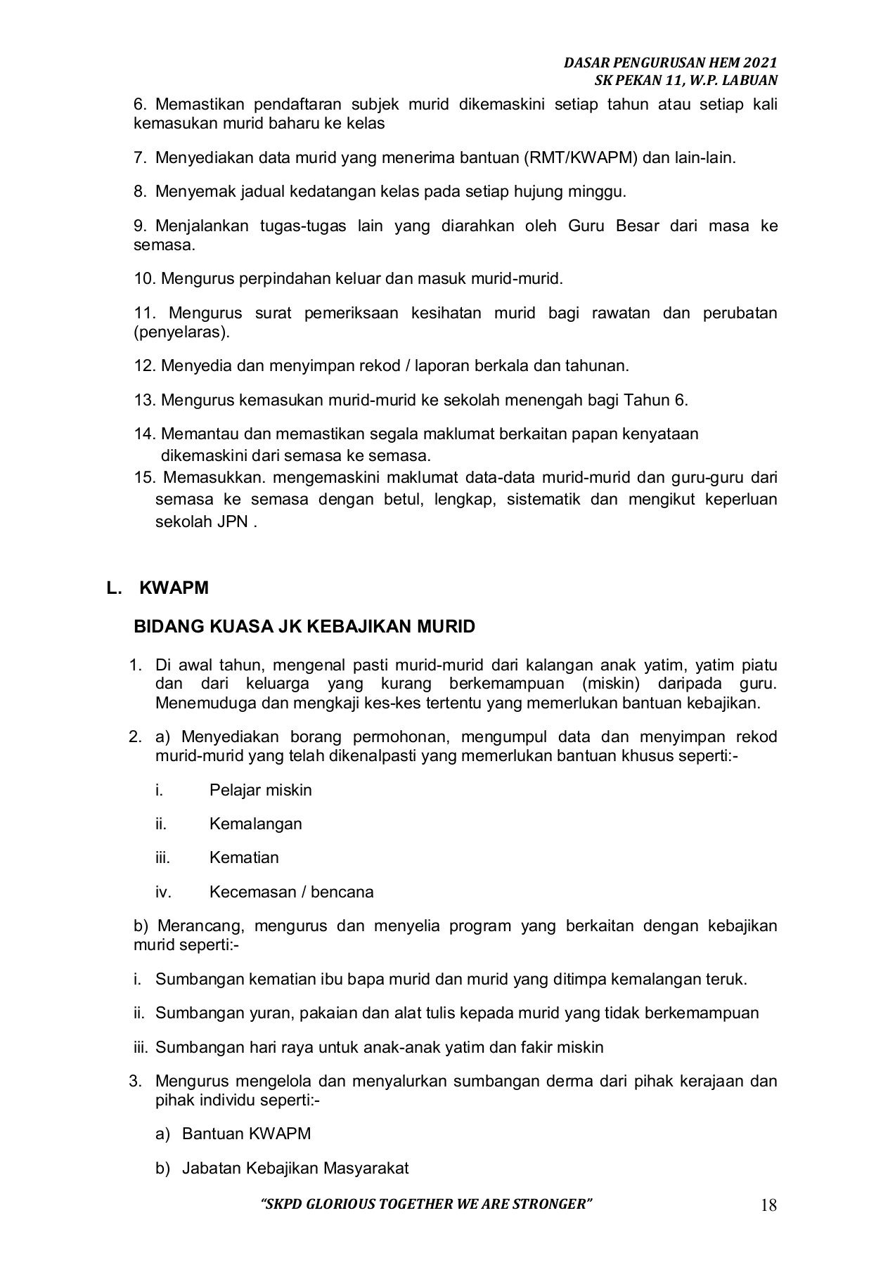 Pengurusan Hal Ehwal Murid 2021 - Nurul Atikah Idris - Muka Surat 18 | Membalik PDF Dalam talian ...