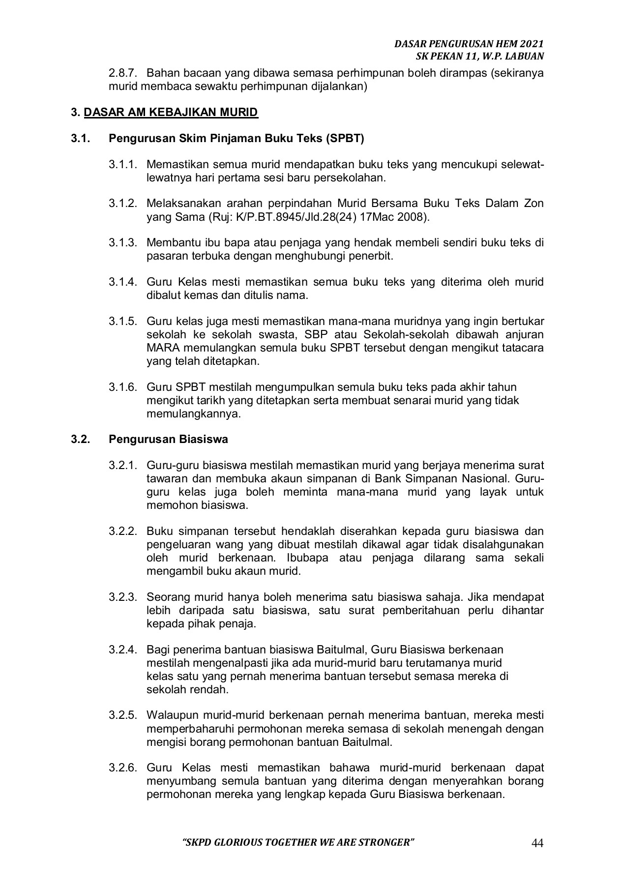 Pengurusan Hal Ehwal Murid 2021 - Nurul Atikah Idris - Muka Surat 44 | Membalik PDF Dalam talian ...