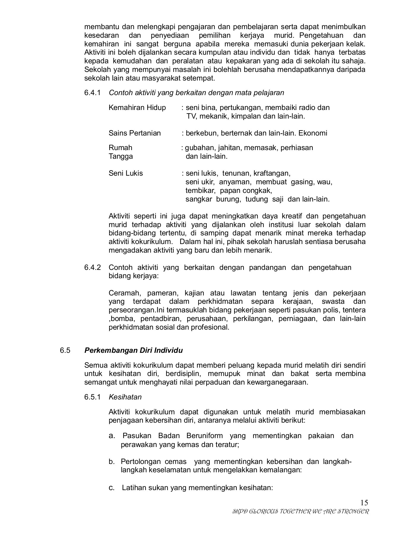 Dasar Pengurusan Kokurikulum 2021 - Nurul Atikah Idris - Muka Surat 15 | Membalik PDF Dalam ...