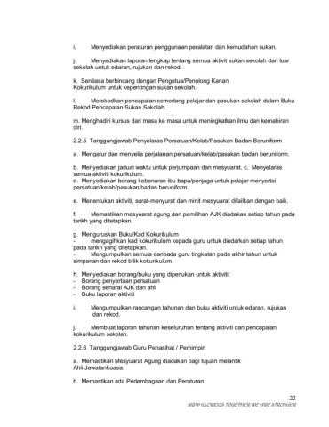 Dasar Pengurusan Kokurikulum 2021 - Nurul Atikah Idris - Muka Surat 22 | Membalik PDF Dalam ...