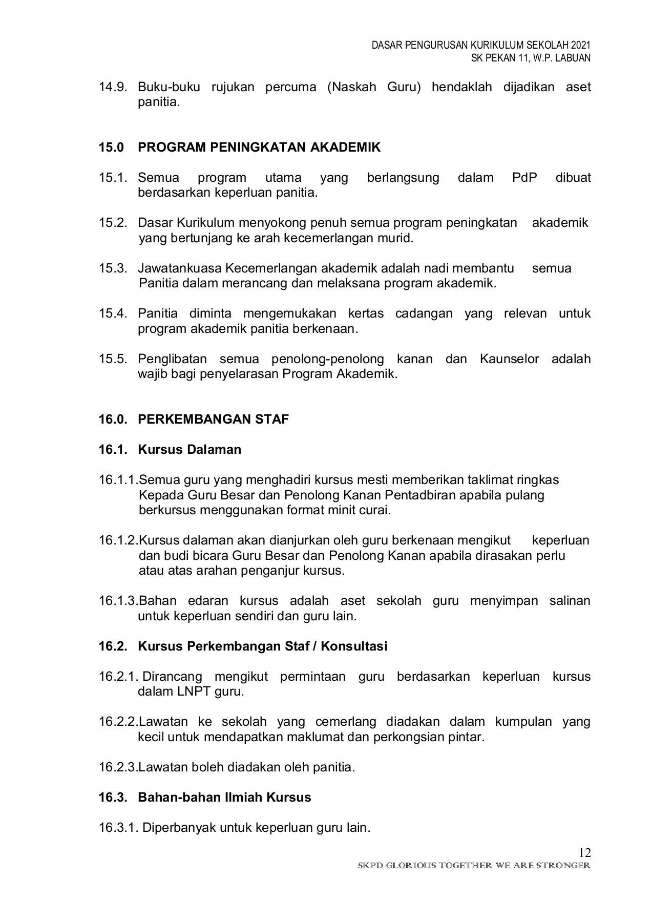 Dasar Pengurusan Kurikulum 2021 - Nurul Atikah Idris - Muka Surat 12 | Membalik PDF Dalam talian ...