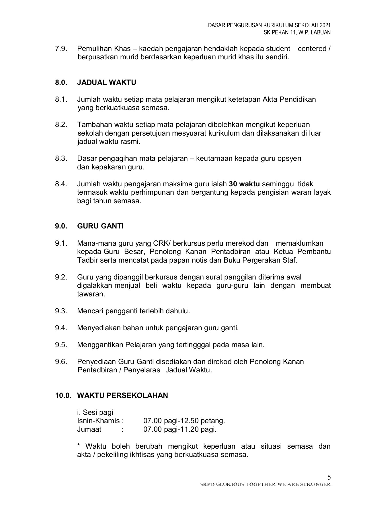 Dasar Pengurusan Kurikulum 2021 - Nurul Atikah Idris - Muka Surat 5 | Membalik PDF Dalam talian ...