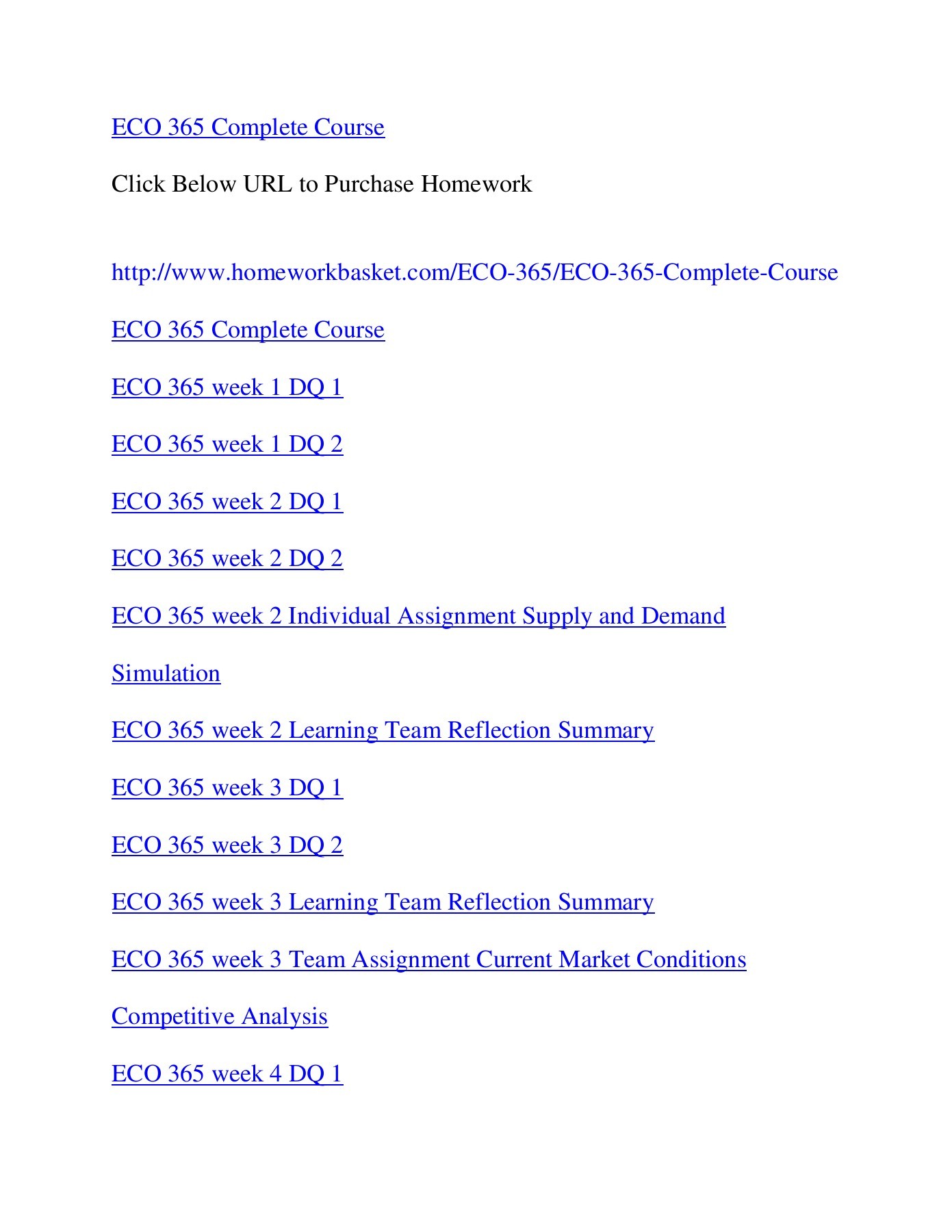 ECO 365 Complete Course - robertbt304 - Page 1 - 2 | Flip PDF Online | PubHTML5