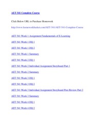 AET 541 Complete Course - robertbt304 - Page 1 - 2 | Flip PDF Online | PubHTML5