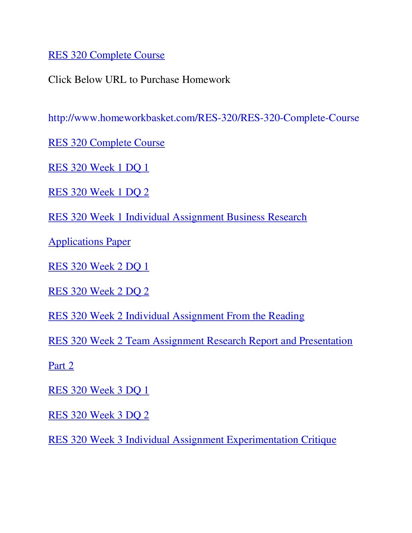 RES 320 Complete Course - robertbt304 - Page 1 - 2 | Flip PDF Online ...