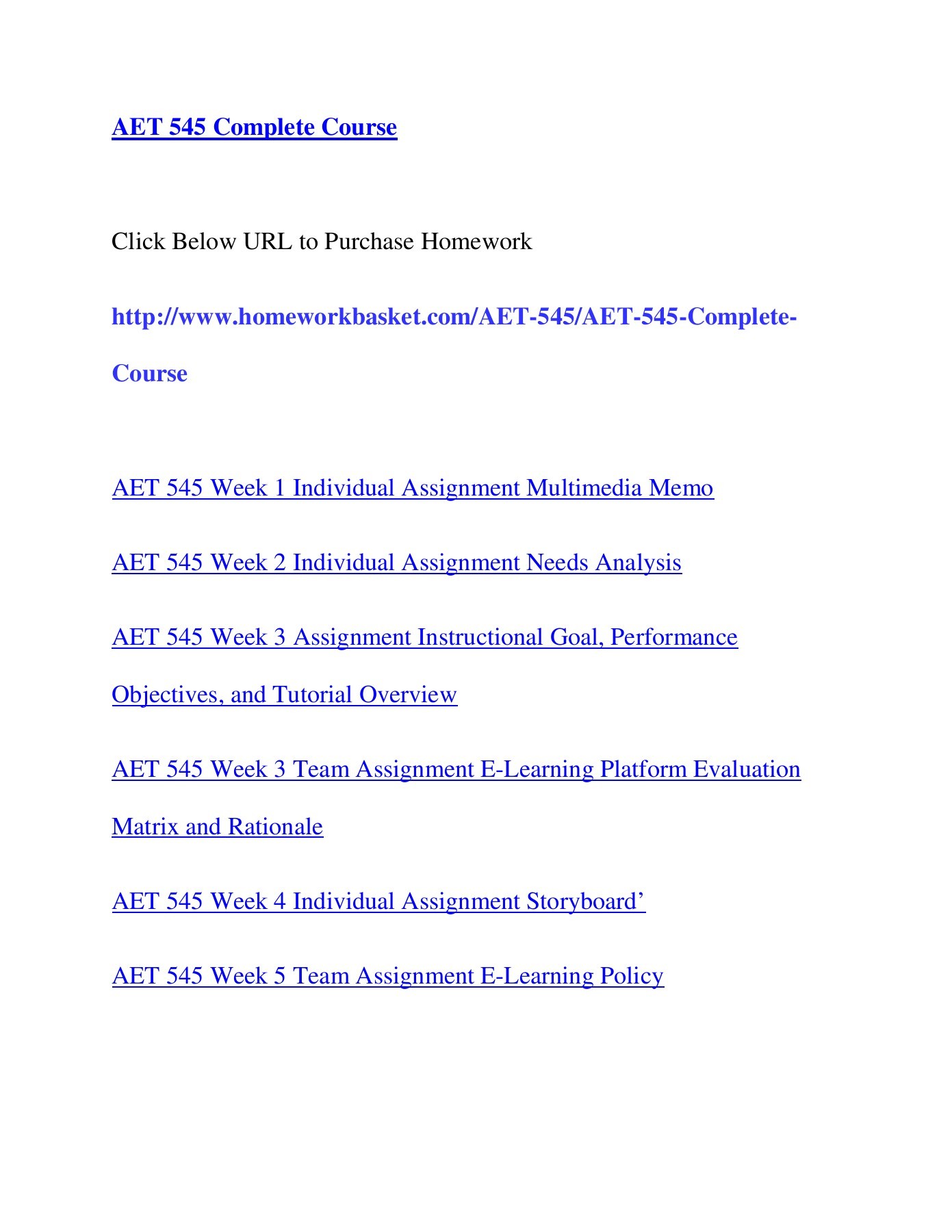 AET 545 Complete Course - robertbt304 - Page 1 - 2 | Flip PDF Online ...
