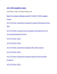 ACC 542 Complete Course - robertbt304 - Page 1 - 2 | Flip PDF Online | PubHTML5