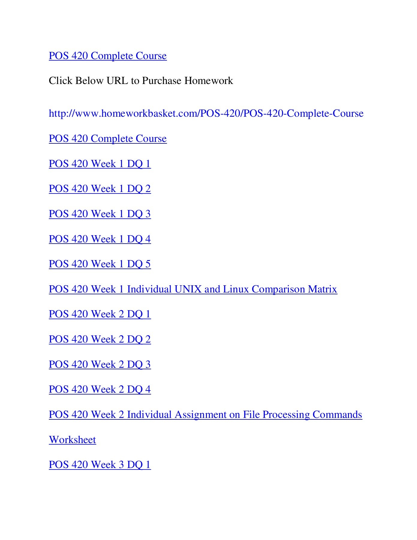 POS 420 Complete Course - robertbt304 - Page 1 - 3 | Flip PDF Online | PubHTML5