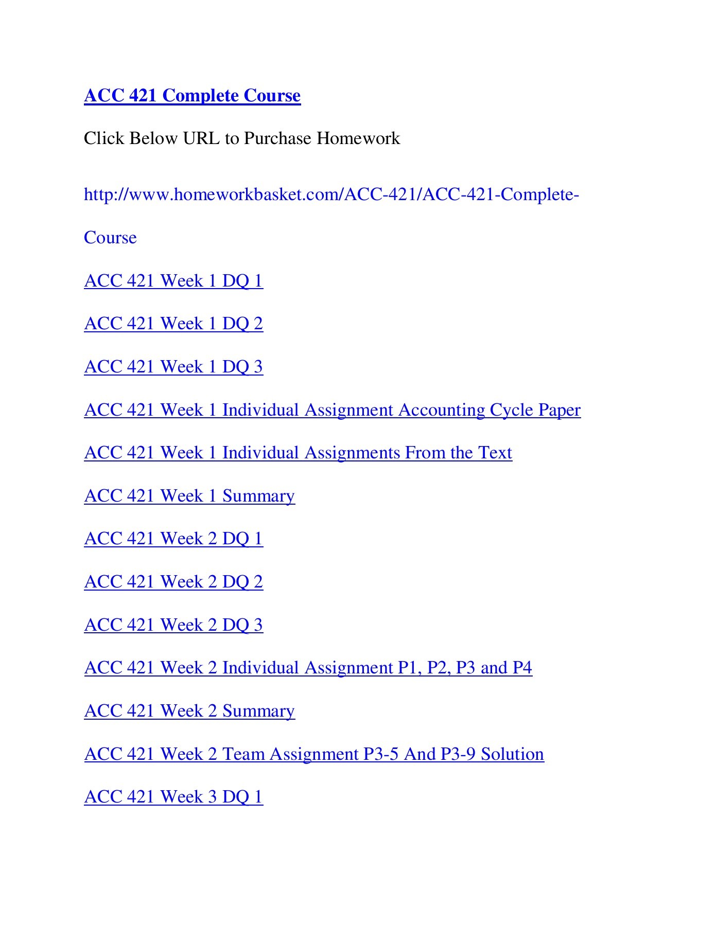 ACC 421 Complete Course - robertbt304 - Page 1 - 3 | Flip PDF Online | PubHTML5