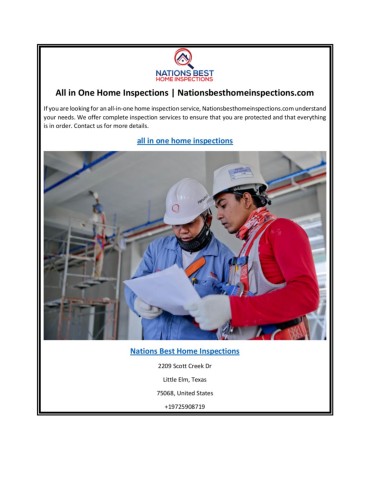All in One Home Inspections | Nationsbesthomeinspections.com