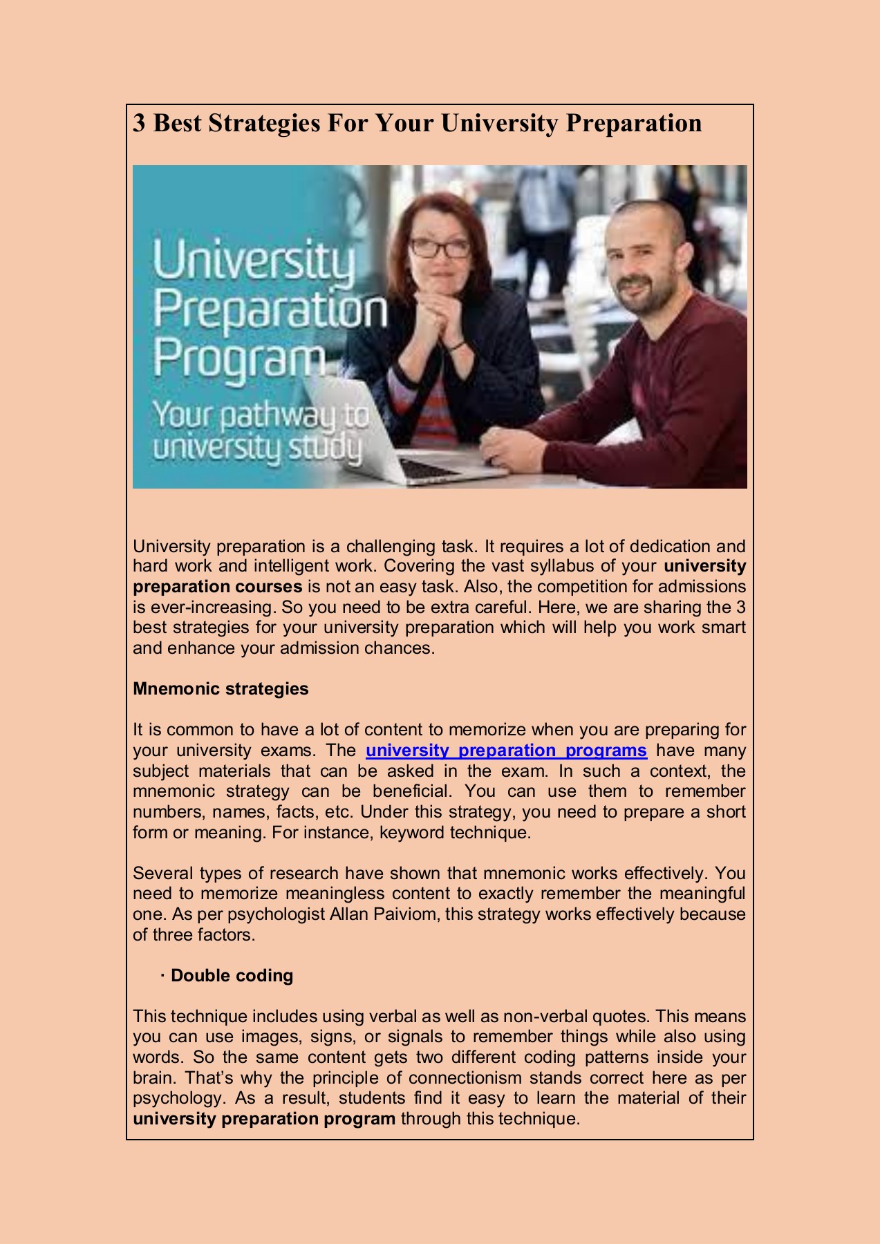 Best Strategies For Your University Preparation - USCA Academy International School - Page 1 ...