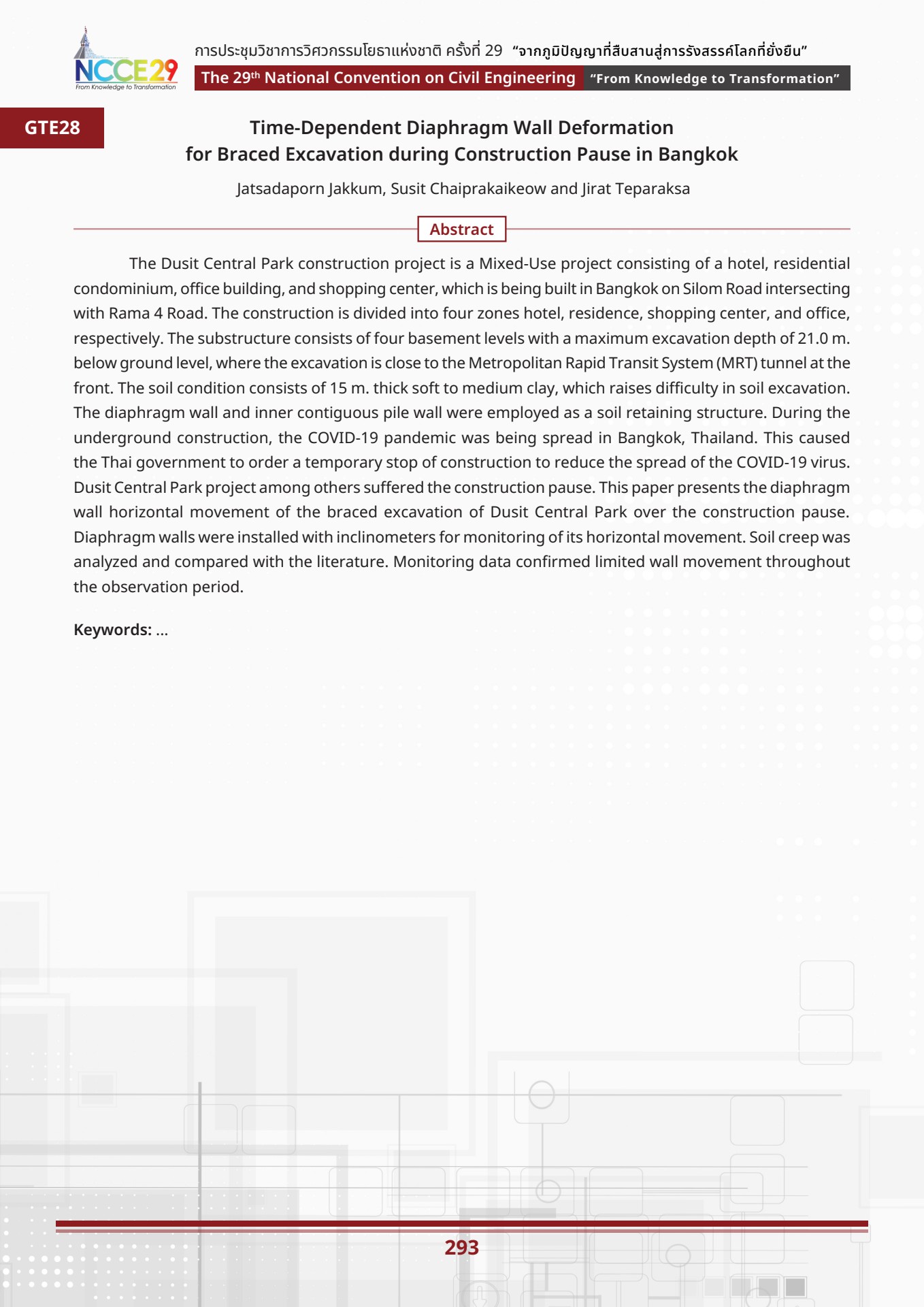 NCCE29_PROCEEDING BOOK - Athikom Nunbhakdi - หน้าหนังสือ 294 | พลิก PDF ออนไลน์ | PubHTML5