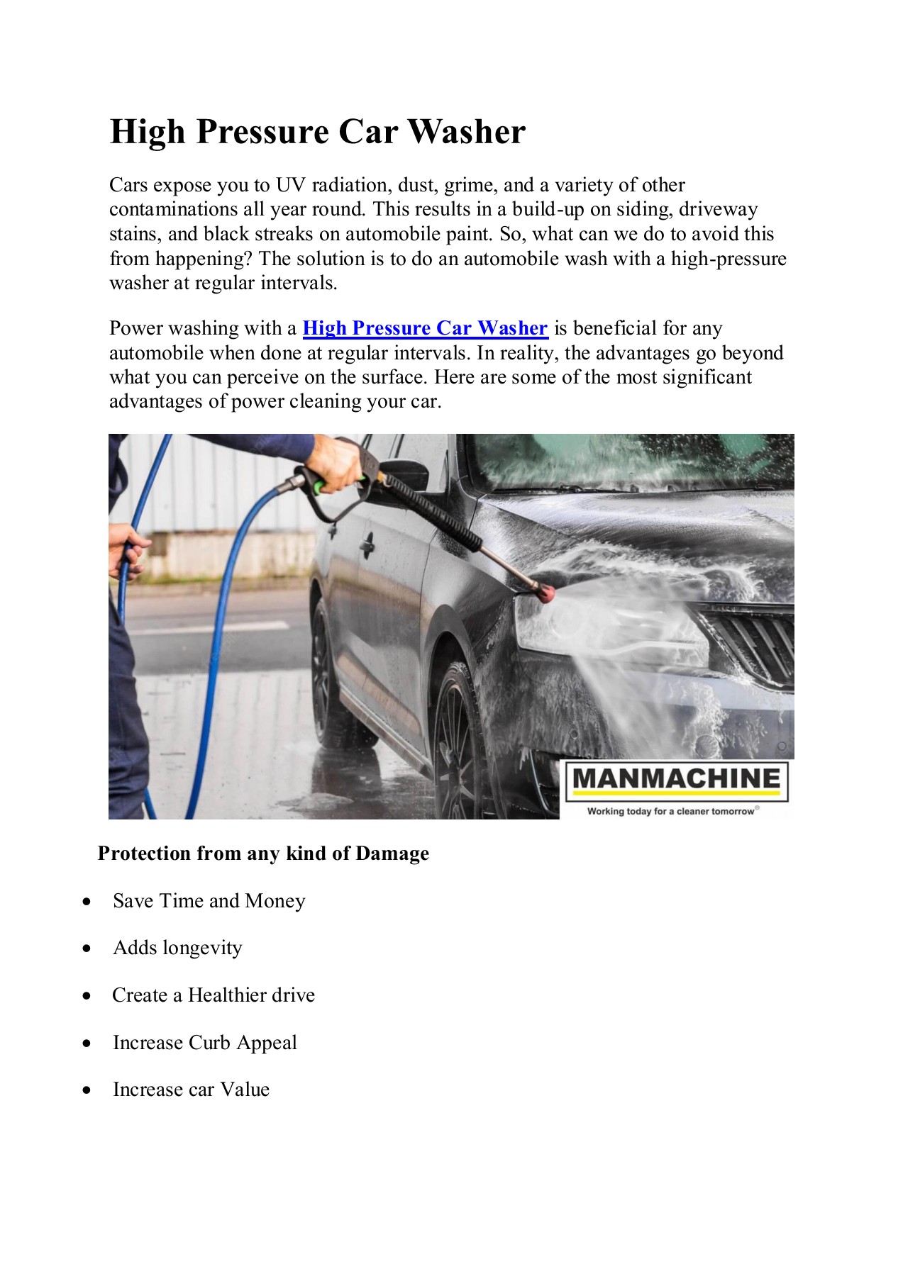 High pressure car washer - Manmachine Works - Page 1 - 2 | Flip PDF ...