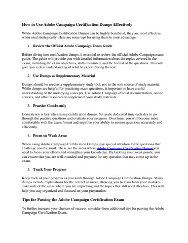 How to Build Confidence with Adobe Campaign Certification Dumps