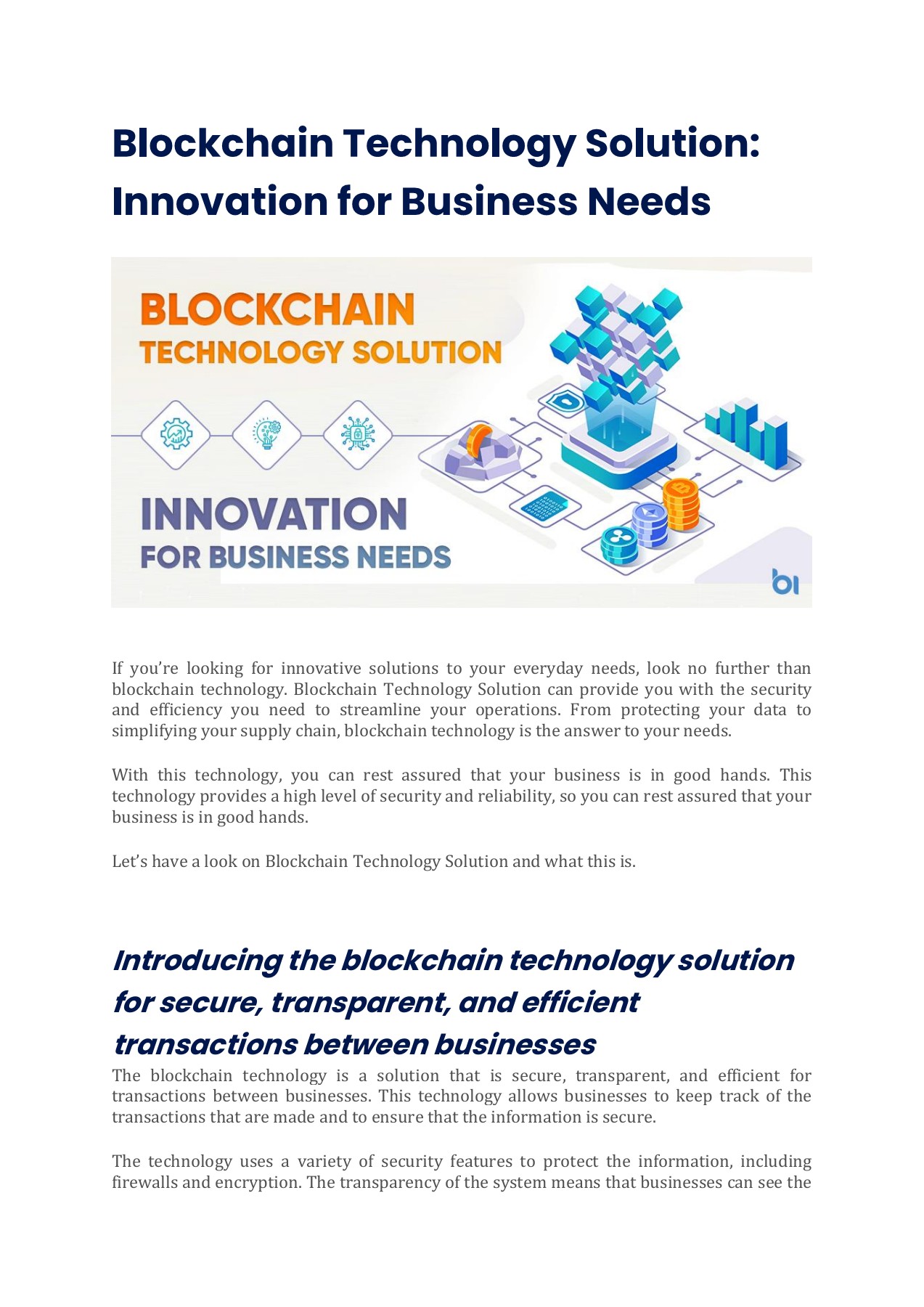 Blockchain Technology Solution - Binary Informatics - Page 1 - 5 | Flip ...