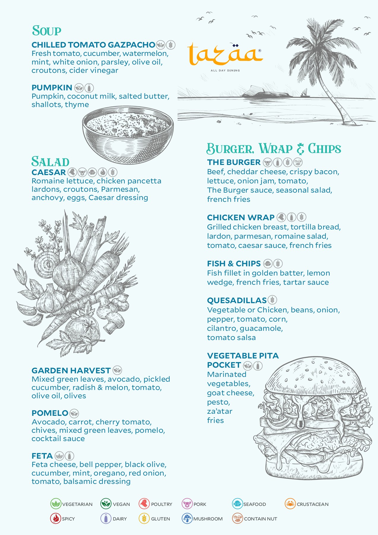 Tazaa Lunch Menu - Cora Cora Maldives - Page 1 - 3 | Flip PDF Online ...