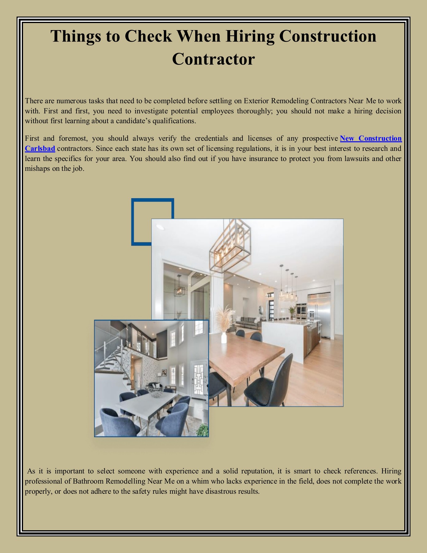 Things to Check When Hiring Construction Contractor - Sf construction ...