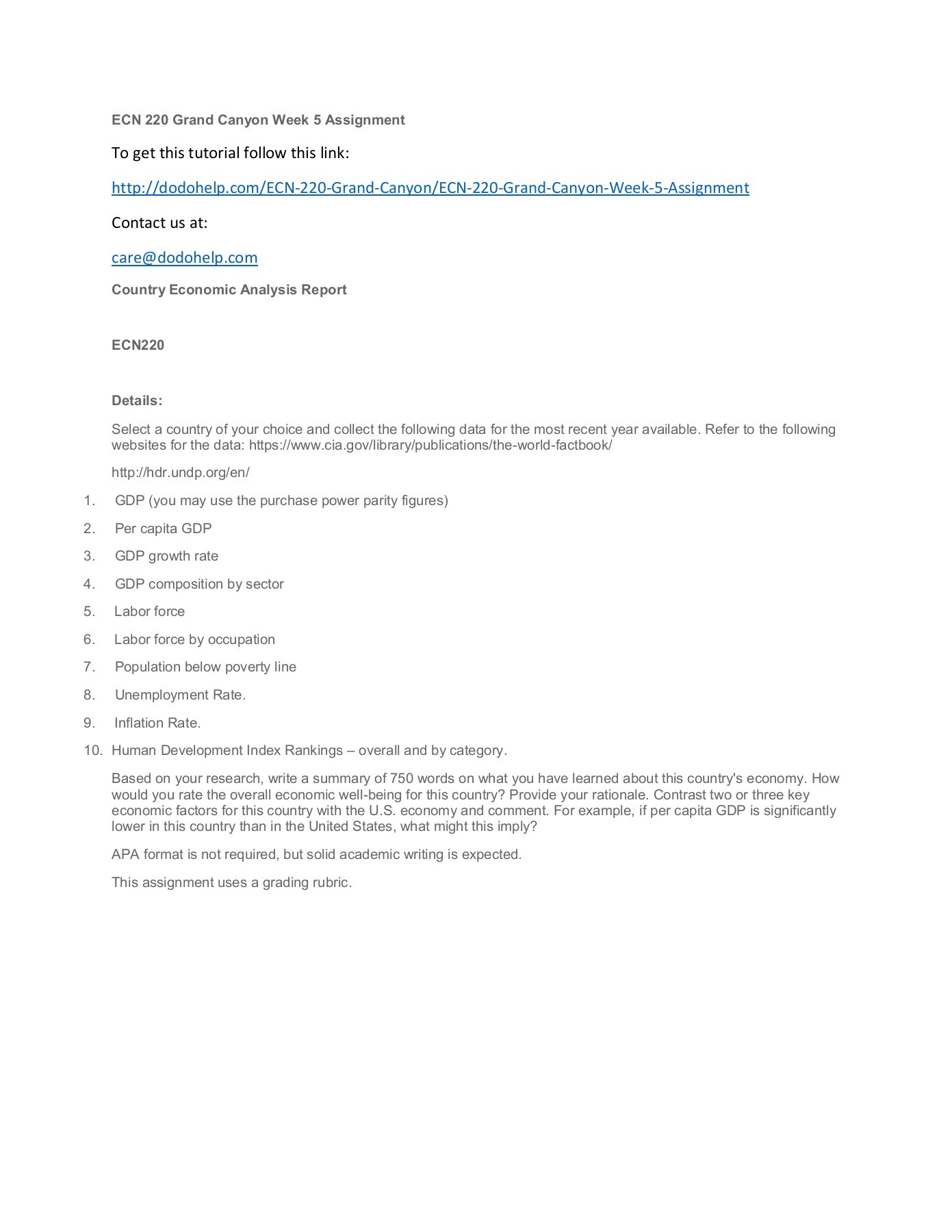 ECN 220 Grand Canyon Week 5 Assignment - helpme.dodo - Page 1 - 1 ...