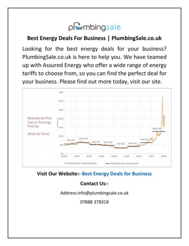 Best Energy Deals For Business