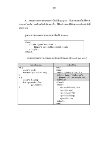 เอกสารประกอบการสอน รายวิชาหลักการออกแบบเว็บ - Nutthapat Keawrattanapat ...