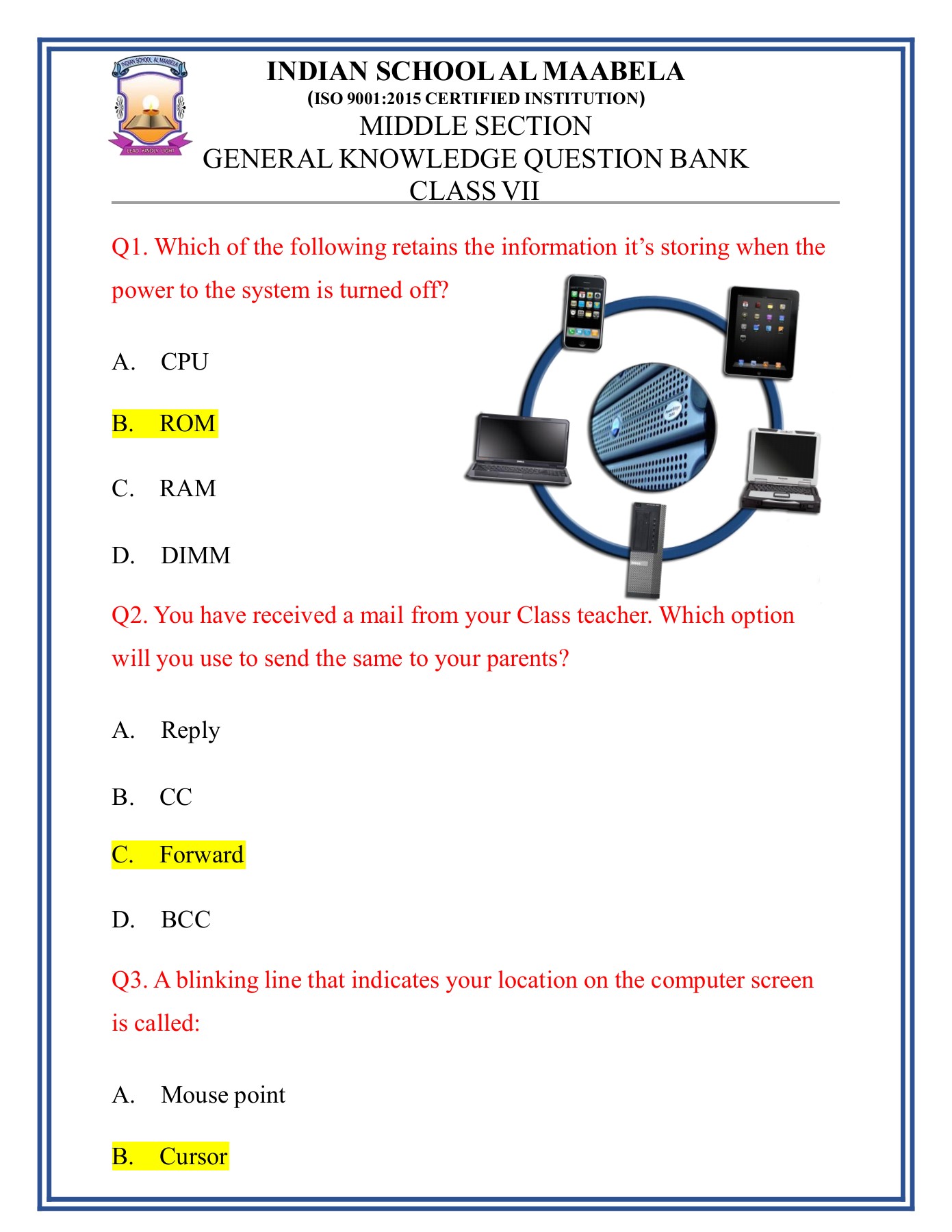 GK QUESTION BANK CLASS VII 2020-2021 - ggeorgeisam - Page 1 - 68 | Flip ...