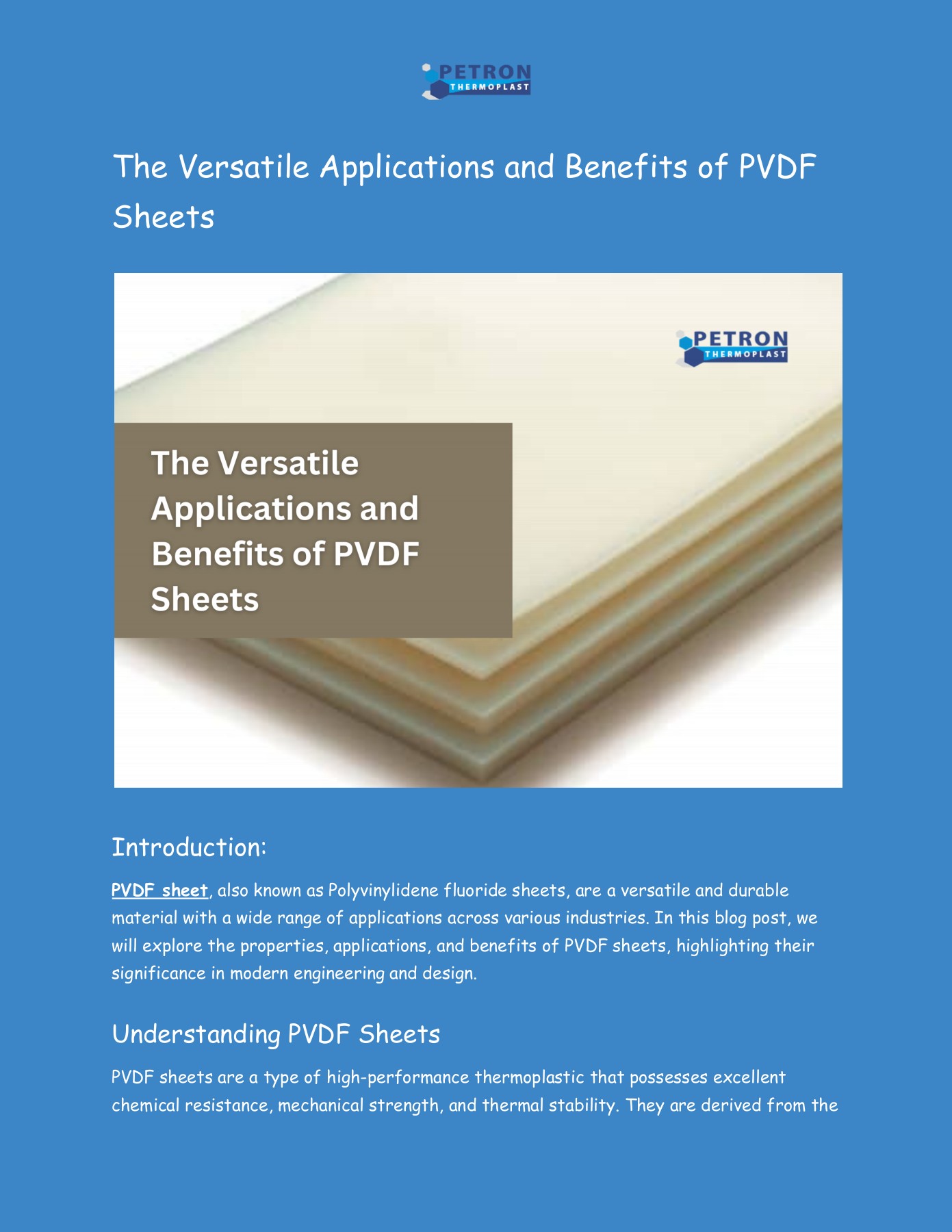 The Versatile Applications and Benefits of PVDF Sheets - website ...