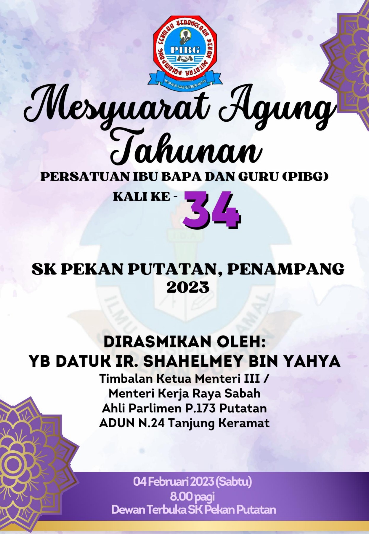 BUKU PROGRAM MAT PIBG SK PEKAN PUTATAN KALI KE 34 TAHUN2023 - DK. MASVINAH BINTI PG. MD. TAHIR ...