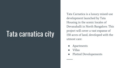 Tata Carnatica Devanahalli-Residential Projects - tata carnatica - Page ...