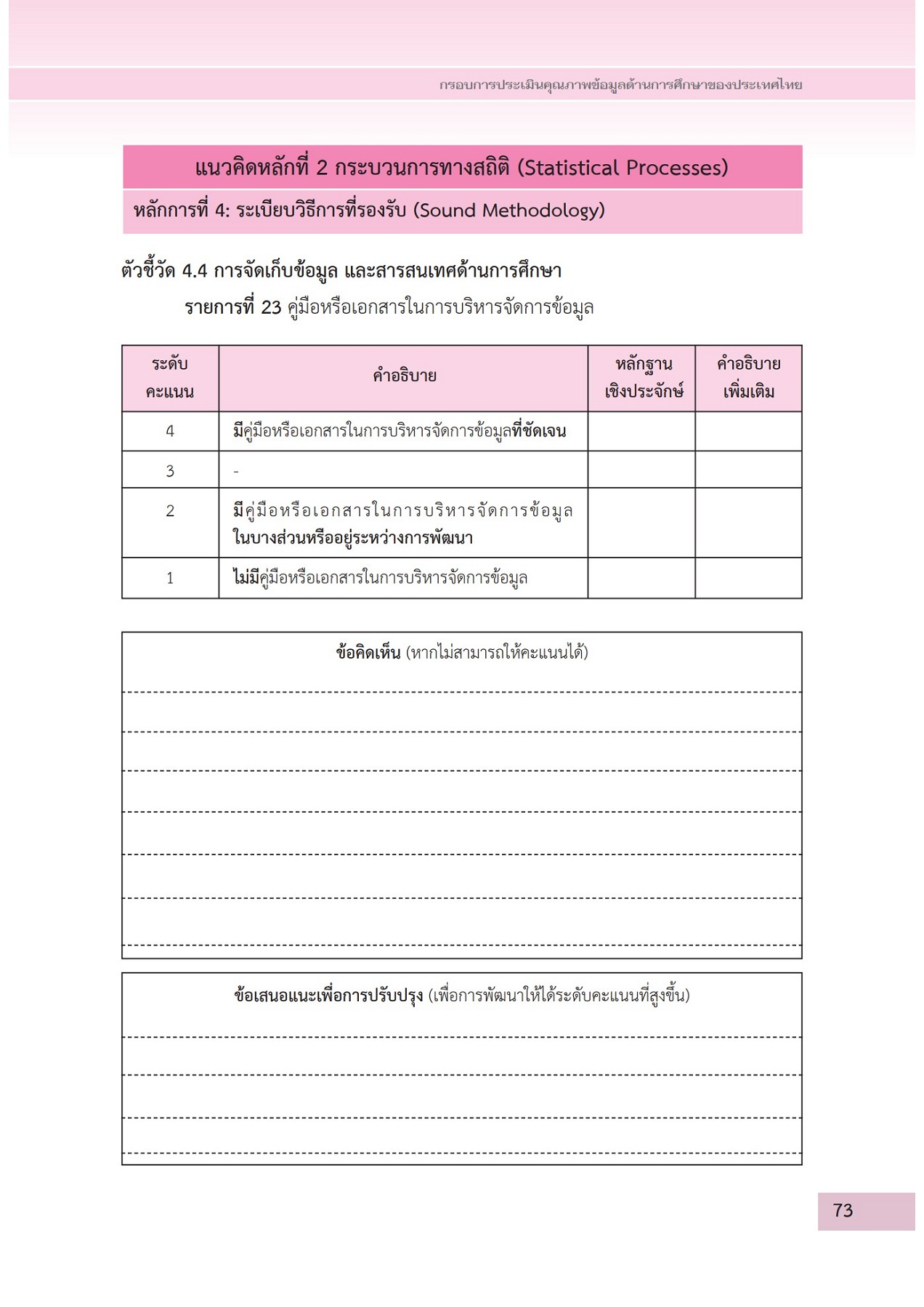 รายงาน Thailand Ed-DQAF กรอบการประเมินคุณภาพข้อมูลด้านการศึกษาของประเทศ ...