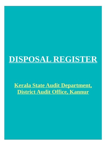 disposal register