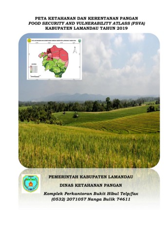 PETA KETAHANAN DAN KERENTANAN PANGAN (FSVA) KABUPATEN LAMANDAU Bookcase ...