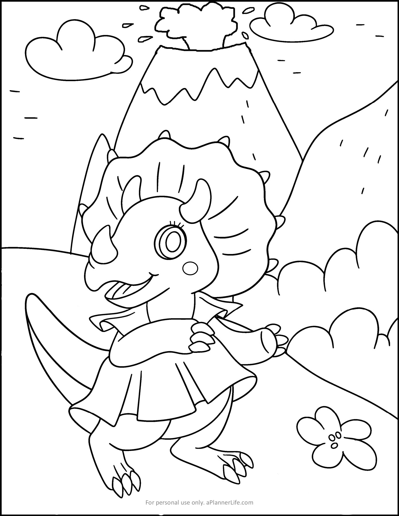 7-Cute Dinosaur Coloring Pages - 7Digital - Page 7 | Flip PDF Online ...