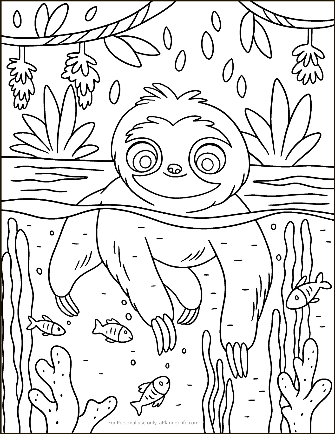 9-Sloths Coloring Page-vol1 - 7Digital - Page 6 | Flip PDF Online ...