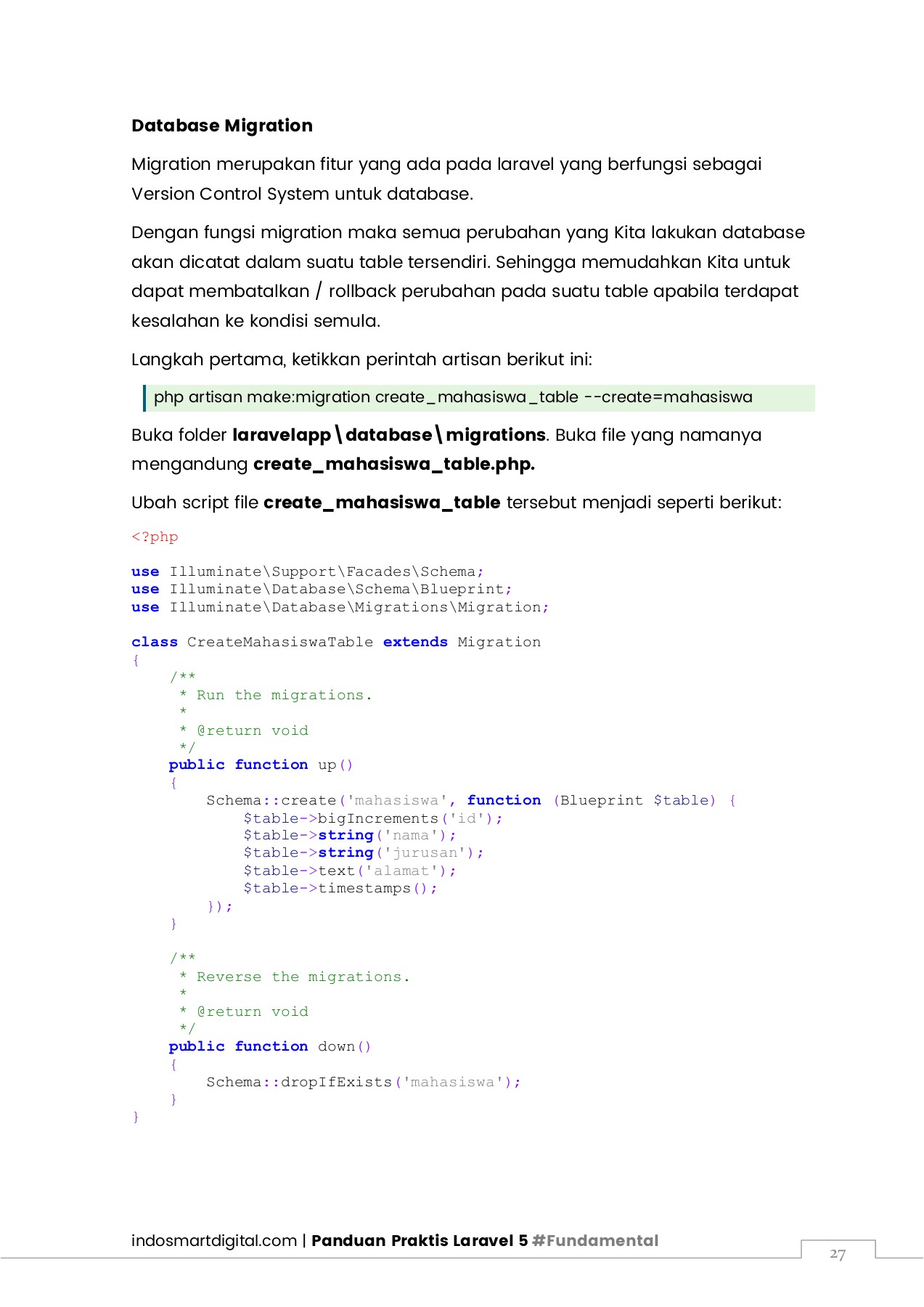 Laravel Fundamental - Rudi santoso - Halaman 27 | PDF Online | PubHTML5