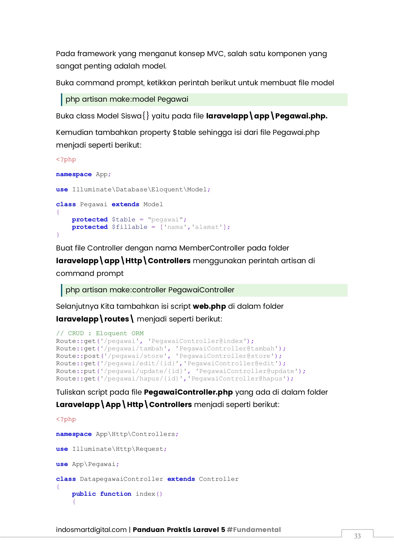 Laravel Fundamental - Rudi santoso - Halaman 33 | PDF Online | PubHTML5